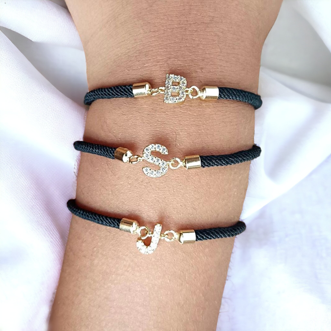 Adjustable Letter Initial Bracelets – Veinci